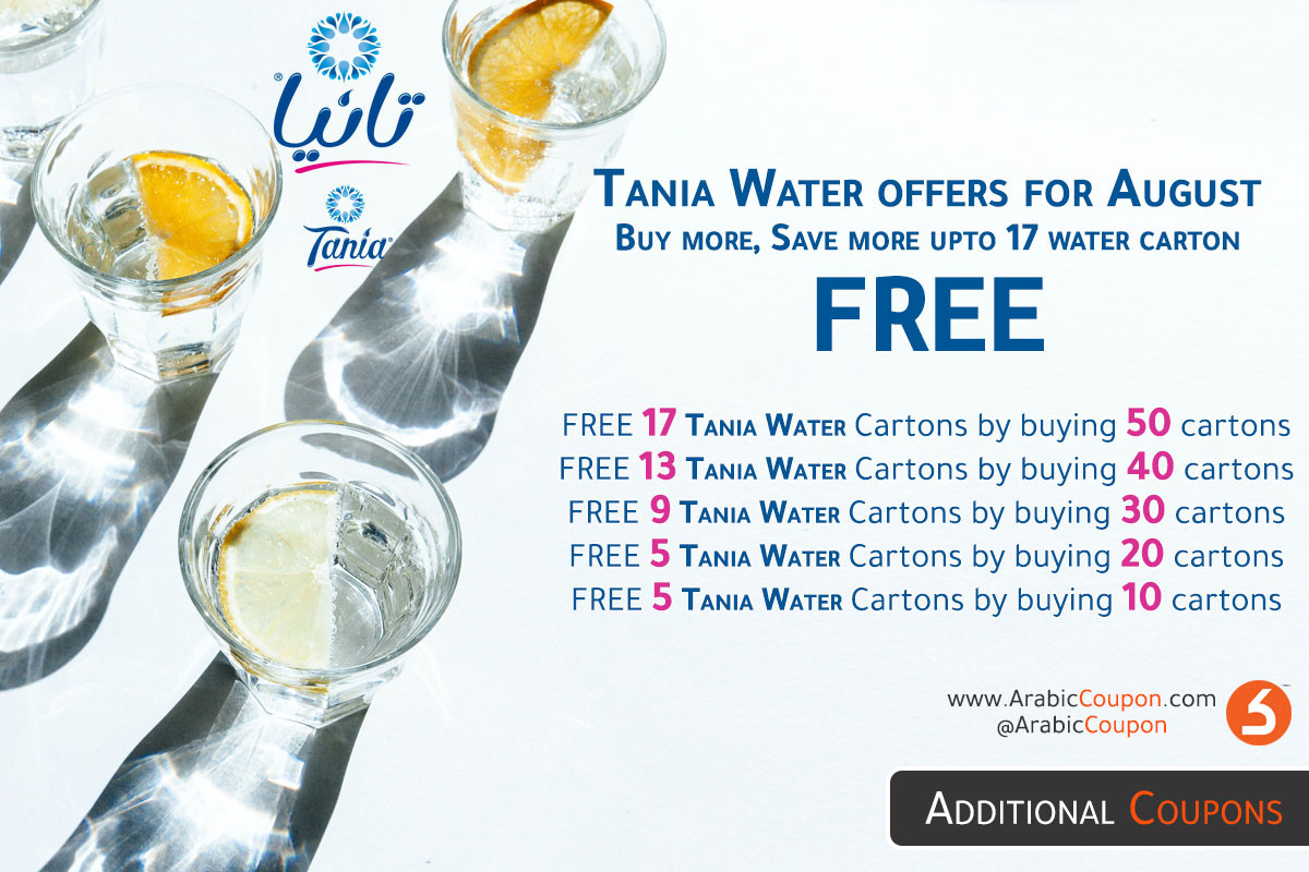 Tania Water in UAE offers the highest August deals